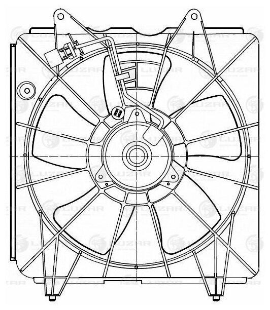 Вентилятор кондиционера с кожухом Honda CR-V III (06-) 2.4i (LFAC 2320)
