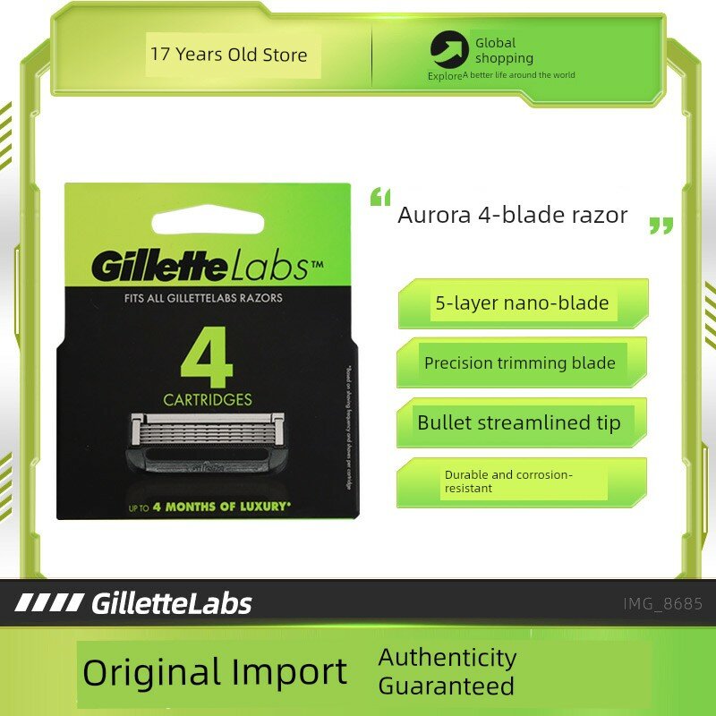 Кассеты для бритвы Gillette ApeX 5 лезвий, сменные головки для мужчин, оригинальный импорт, 4 лезвия, ручная, съемная