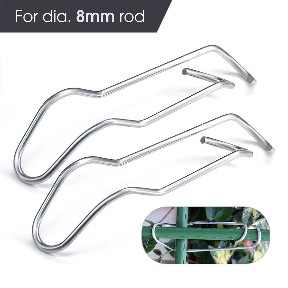 Металлические держатели для растений, 8/11/16/20 мм, 10/20 шт 20pcs, for 8mm rod