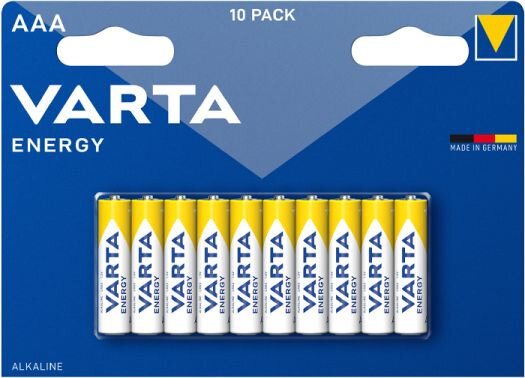 Набор из 20 штук Батарея Varta Energy LR03 BL10 Alkaline AAA (10шт) блистер