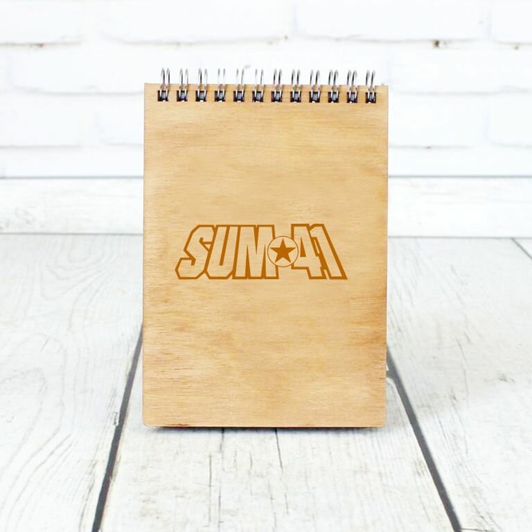 Скетчбук деревянный Sum 41, Сам 41 №1