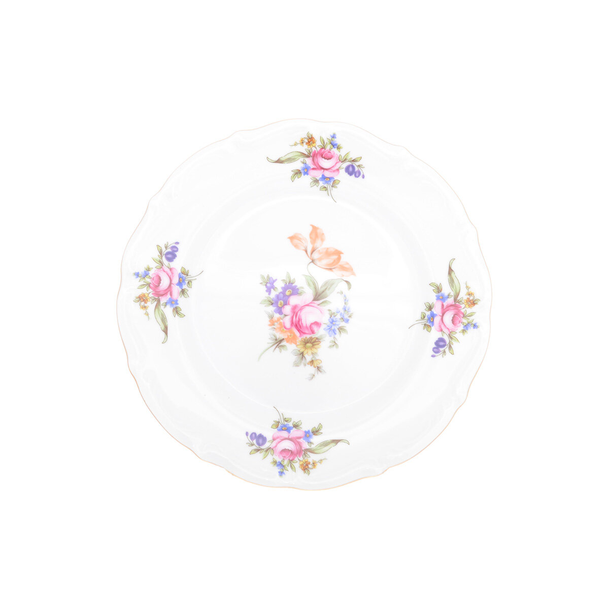 Набор тарелок плоских 25 см Repast Мейсенский букет( 6 шт)