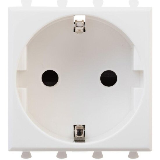 Розетка Dkc 1-м 2мод. Avanti "Белое облако" 16А IP20 2P+E защ. шторки белый, 4400002