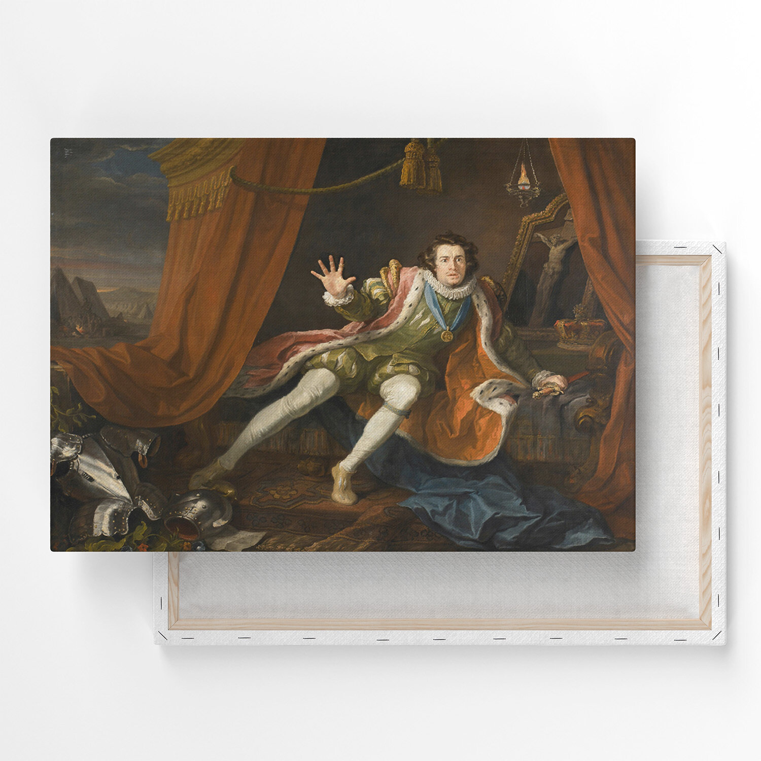 Картина на холсте, репродукция / Уильям Хогарт - David Garrick as Richard III / Размер 60 x 80 см