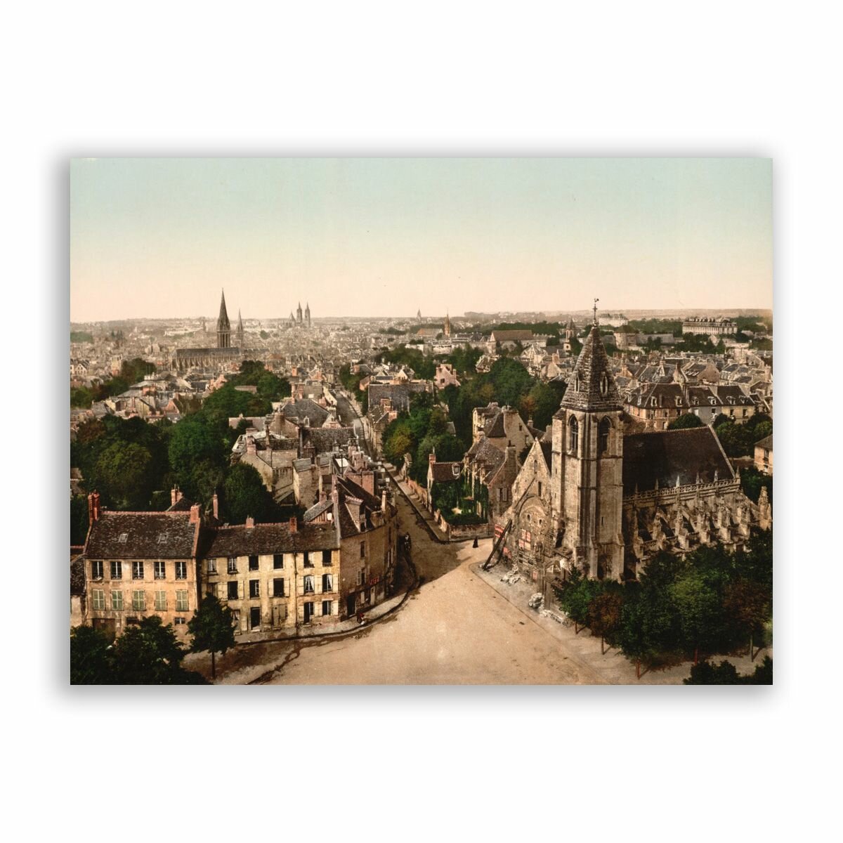 Постер, плакат на бумаге / General view, Caen, France / Размер 30 x 40 см