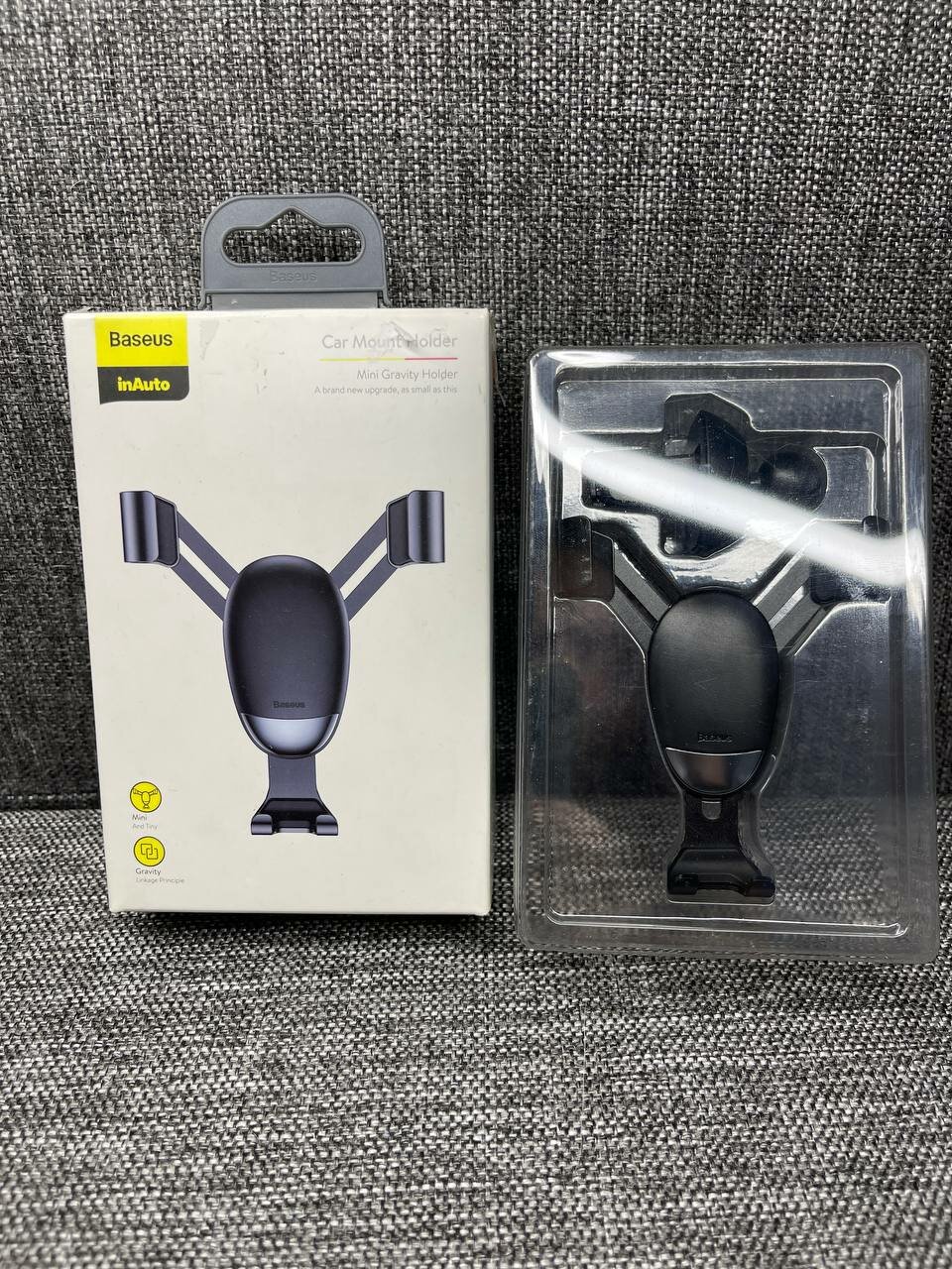 Автомобильный держатель BASEUS Mini SUYL-G01 в воздуховод, черный