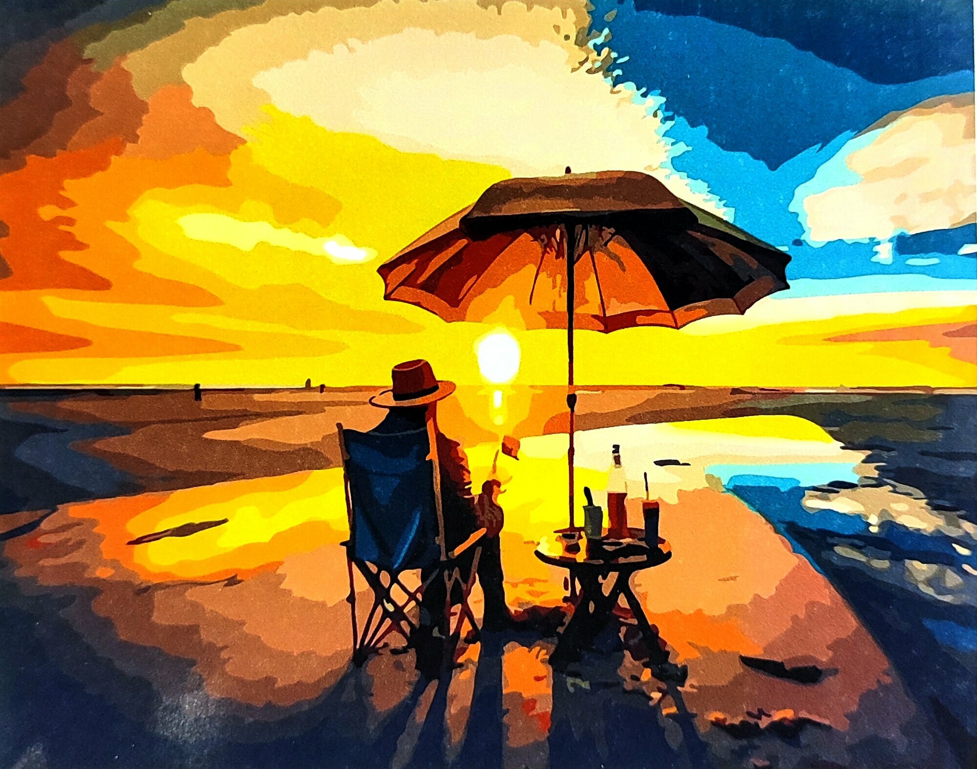 Картина по номерам Paintboy "Зимний горный пейзаж", 40x50 см, акрил, холст, 28 цветов