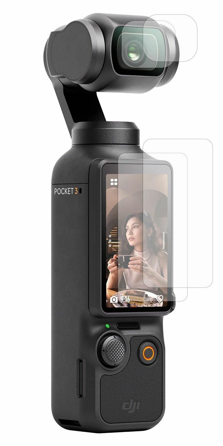 Защитное стекло SunnyLife для DJI Osmo Pocket 3, набор 2+2 шт