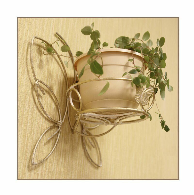 Настенное кашпо Соло бабочка 1 горшок № 3 белое