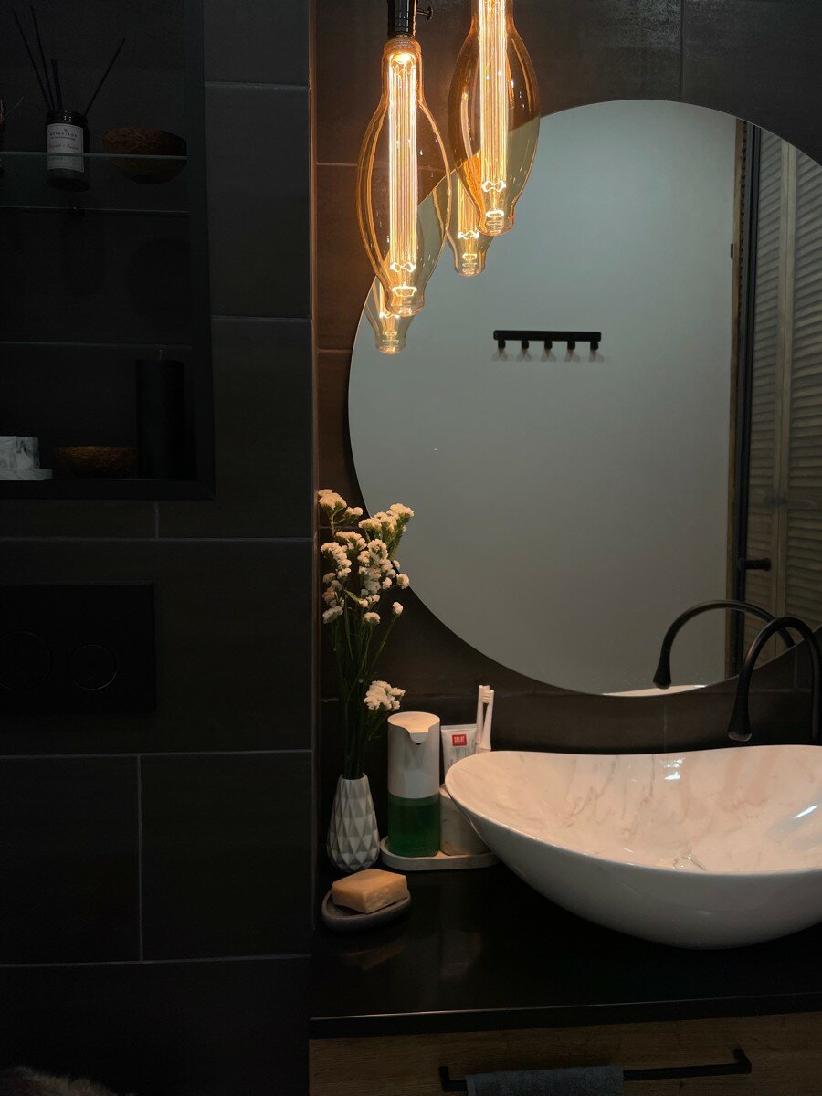 Зеркало интерьерное, круглое без подсветки диаметр 90 см, без рамы