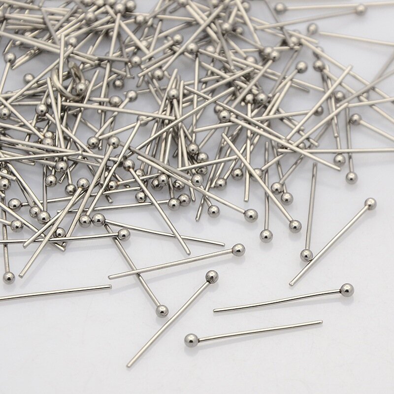 Пины с шариком, 30-35х0.7мм, базовый материал - нержавеющая сталь, без покрытия, 2 грамма