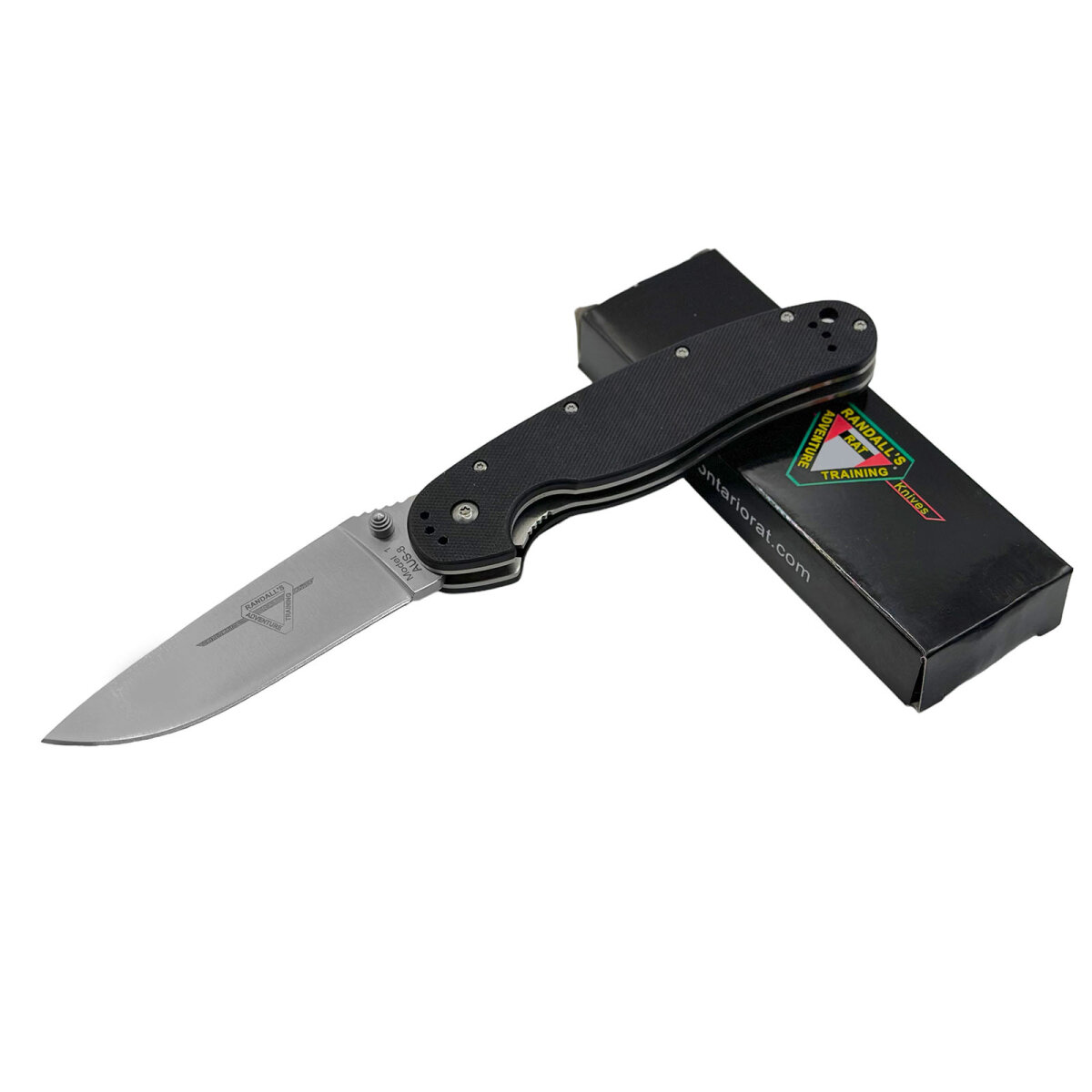 Складной нож Ontario RAT 2 , Сталь AUS 8, 17.8 см, черная рукоять