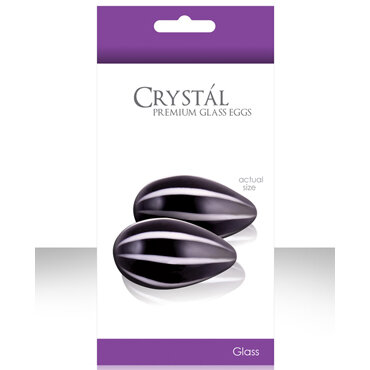 Вагинальные шарики CRYST'AL KEGEL EGGS из стекла большие прозрачные