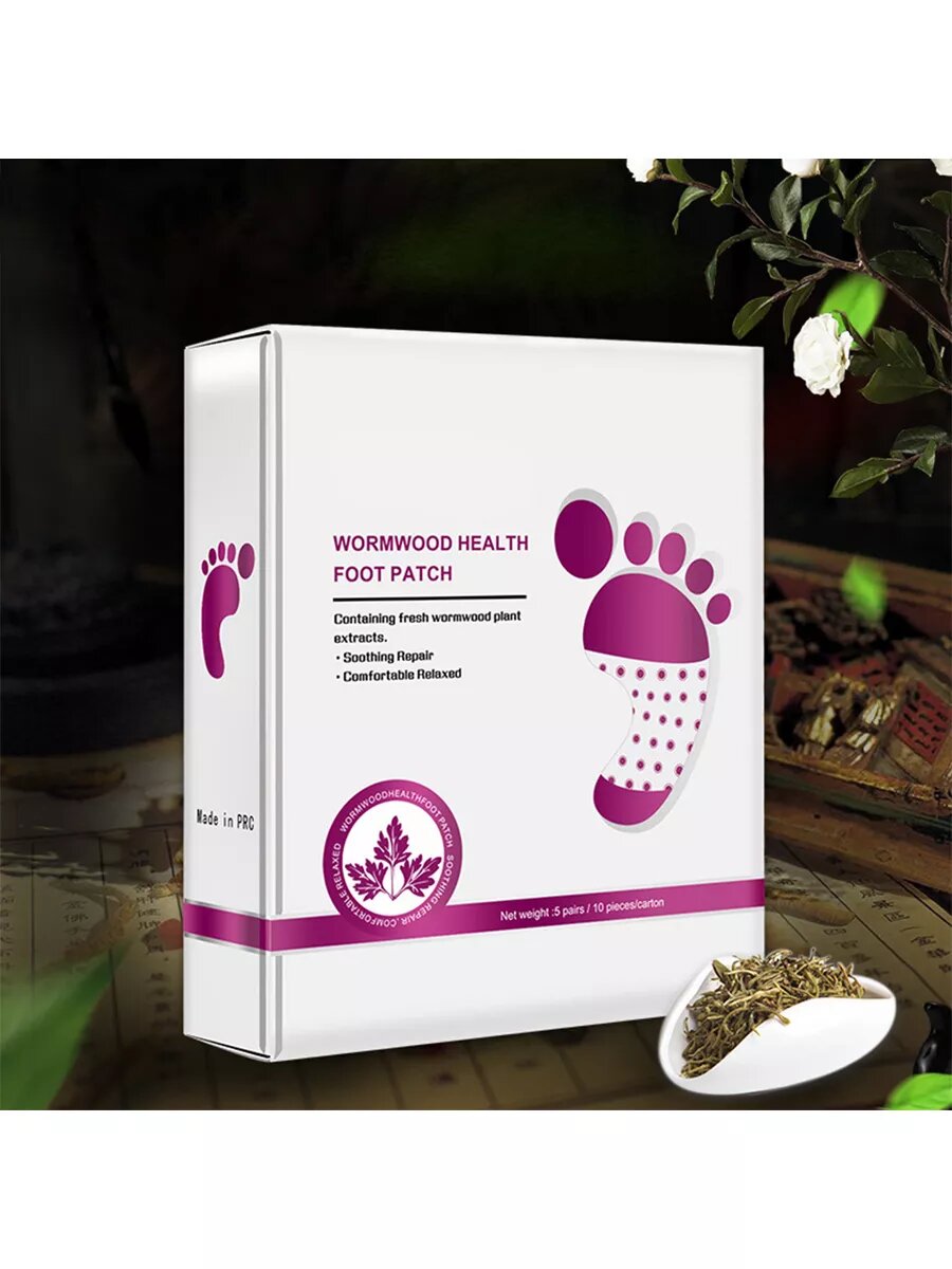 Китайский детокс пластырь для ног 10шт.