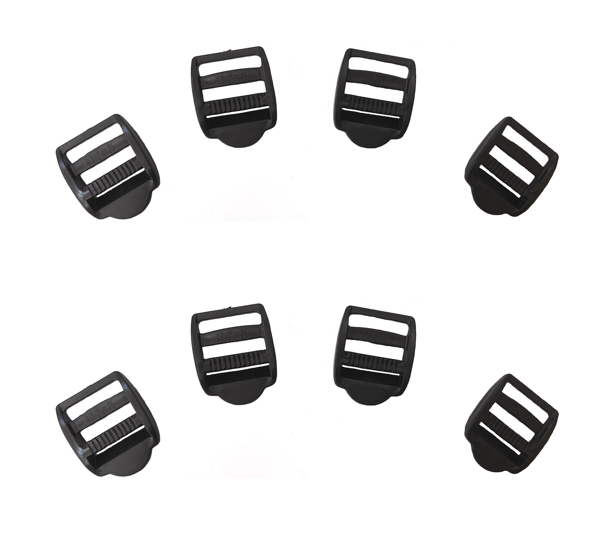 Трехщелевая пряжка ширина 25 миллиметров, количество 8 штук.