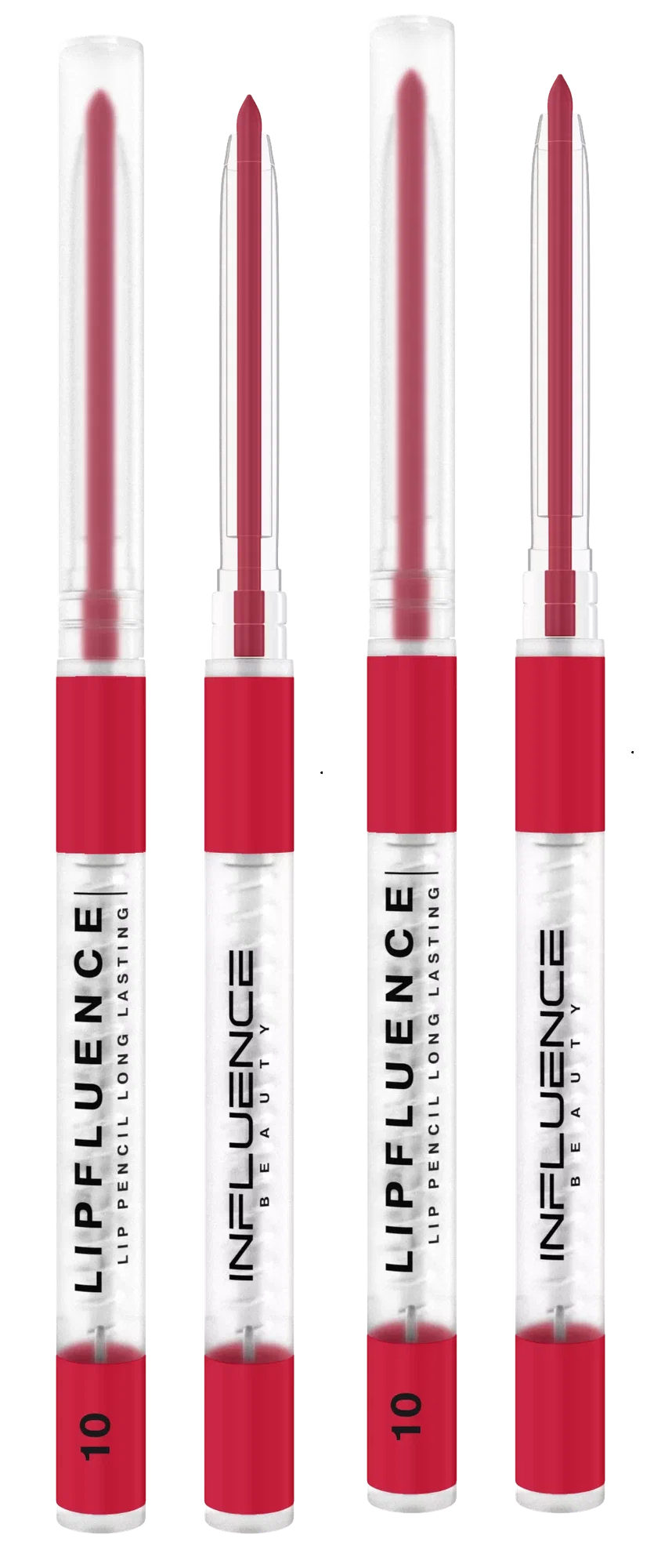 Карандаш для губ автоматический гелевый стойкий Influence Beauty Lipfluence т.10 2 шт