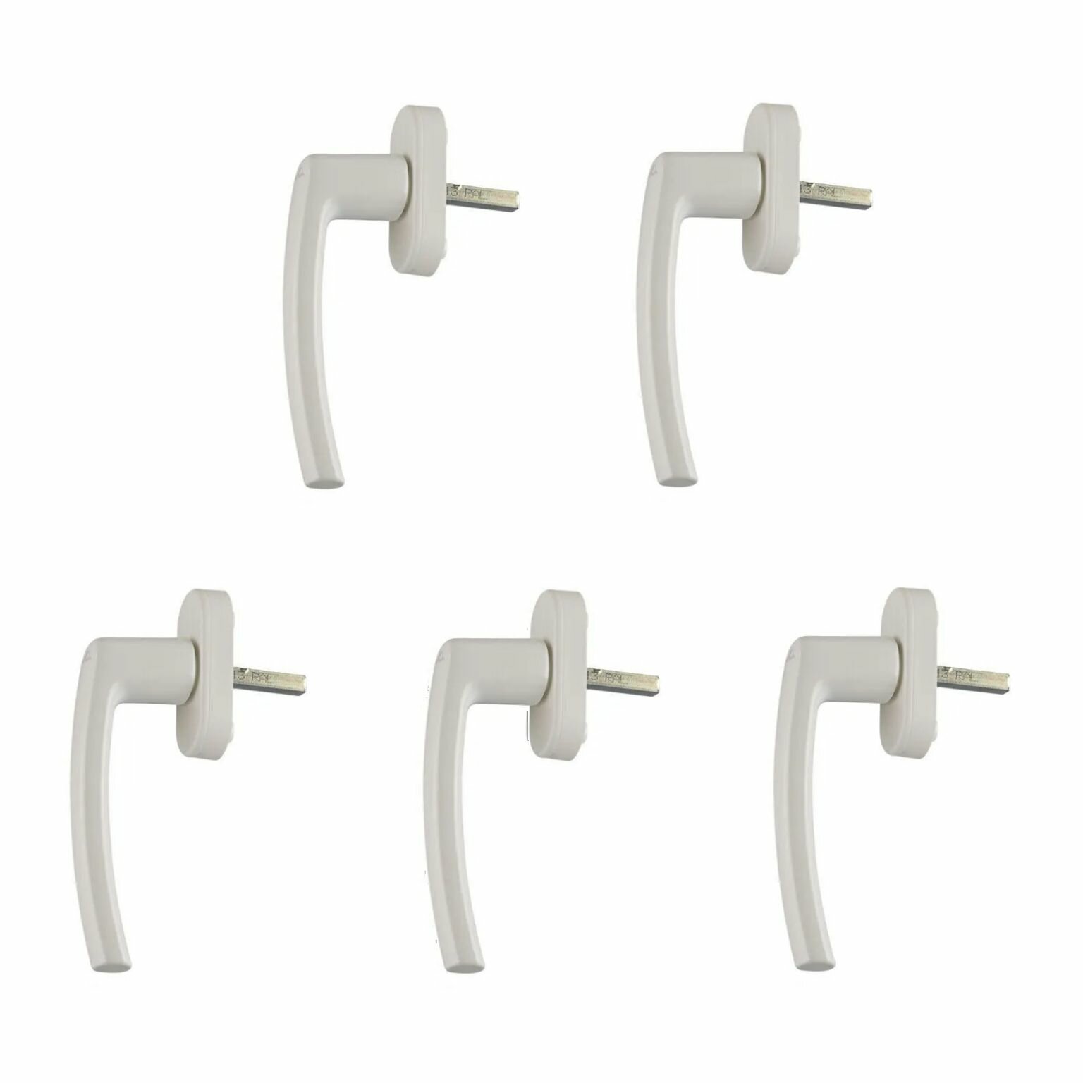 Ручка для пластикового окна с алюминиевой рукояткой белая 8-ми позиционная 5 шт.