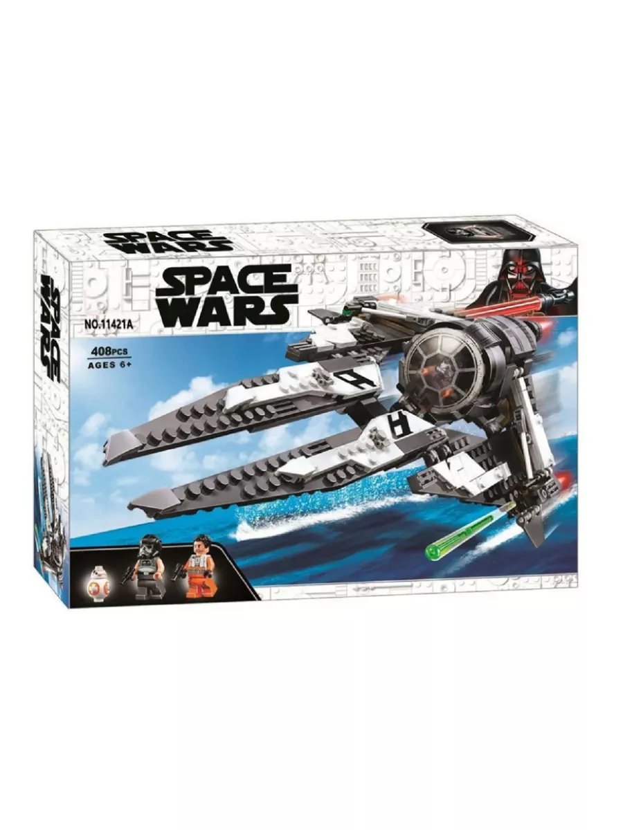 Конструктор Space Wars "Перехватчик СИД Чёрного аса" 408 деталей / совместим с лего / конструктор для детей / конструктор для мальчиков