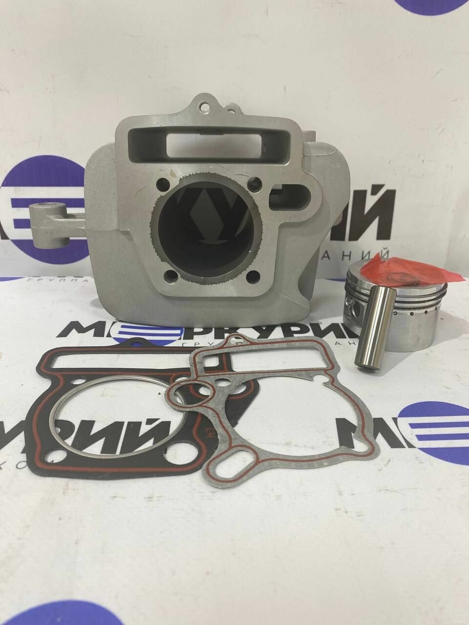 Цилиндр с поршнем Альфа 52,4мм (125см3) (с ухом)