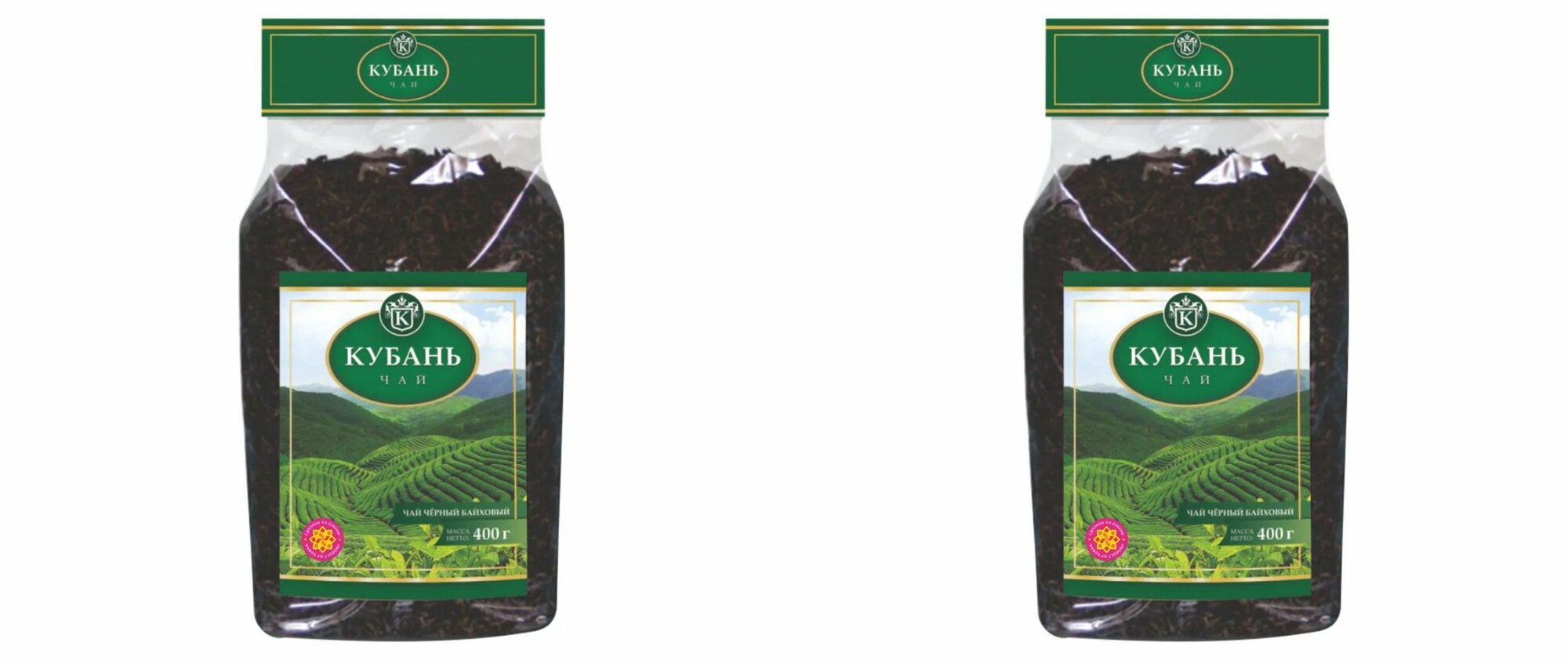 Азерчай Чай черный Кубань,400 г,2 шт