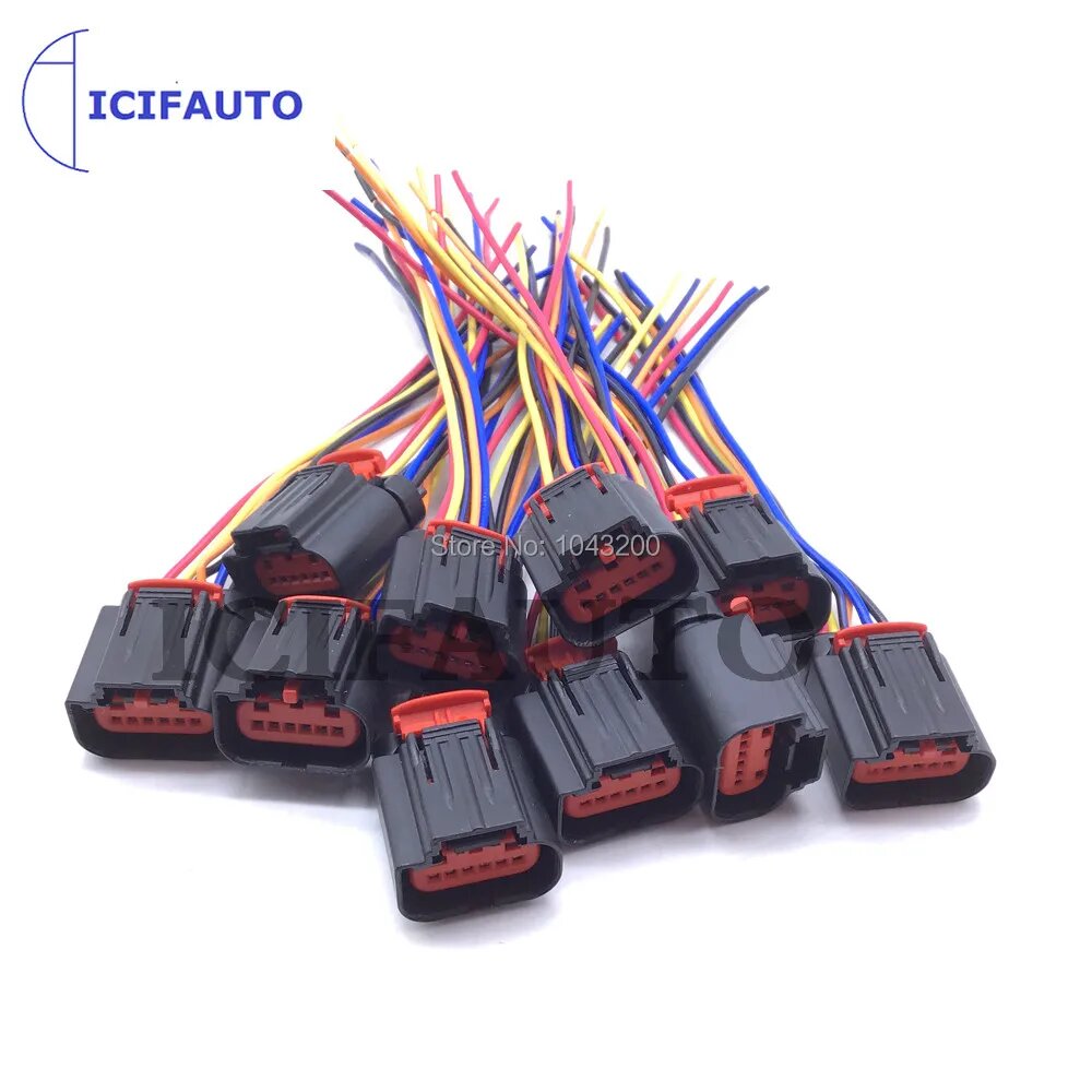 10x разъем датчика массового расхода воздуха Maf для Ford Lincoln Mazda Mercury 53013733 AB, L3H5-13-215, 3L3Z-12B579-BA, AFH60-M19