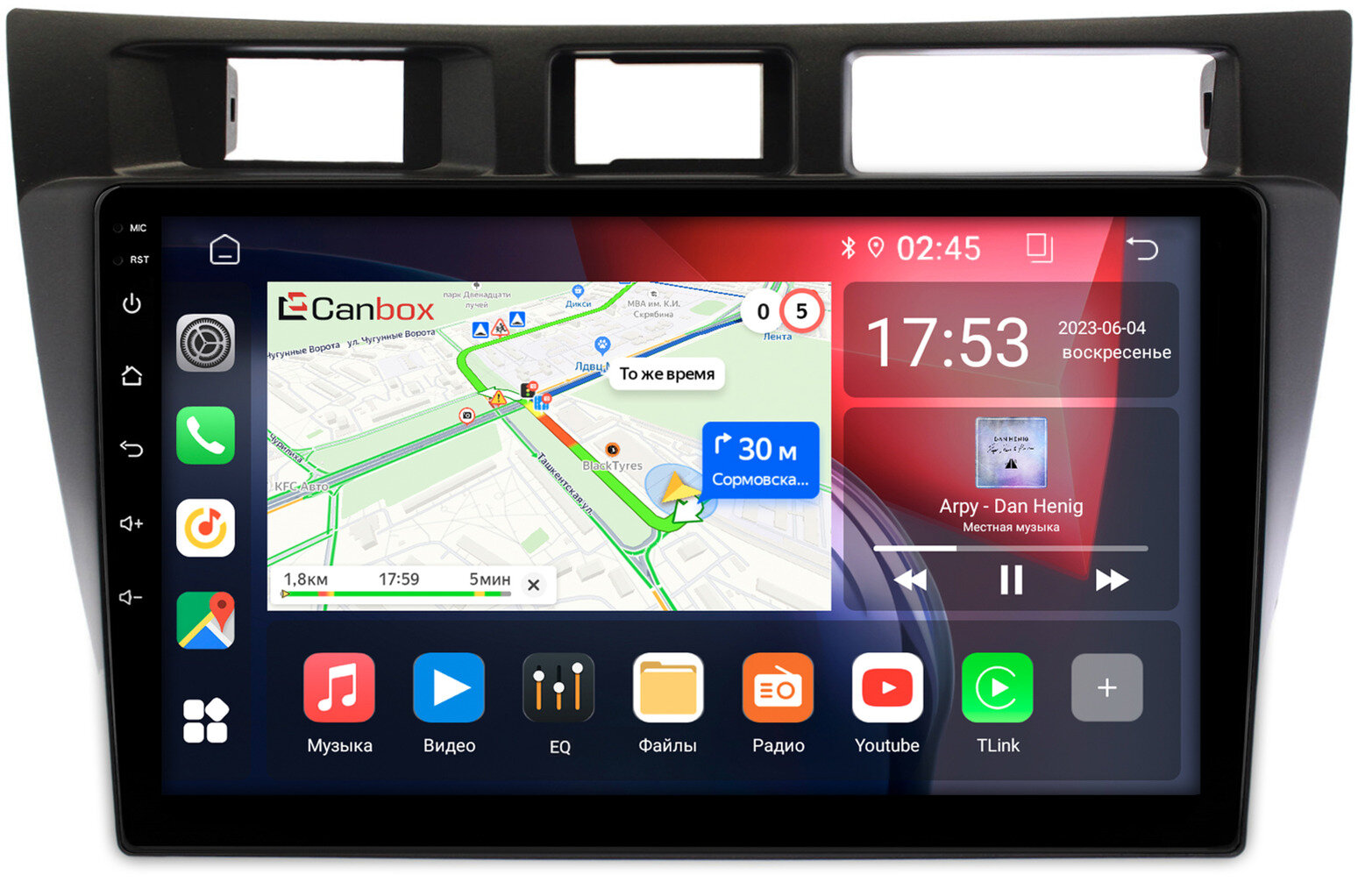 Штатная магнитола Canbox RS9-9182 для Toyota Mark 2 (X110), Verossa 2001-2004 на Android 10 (IPS, DSP, CarPlay)