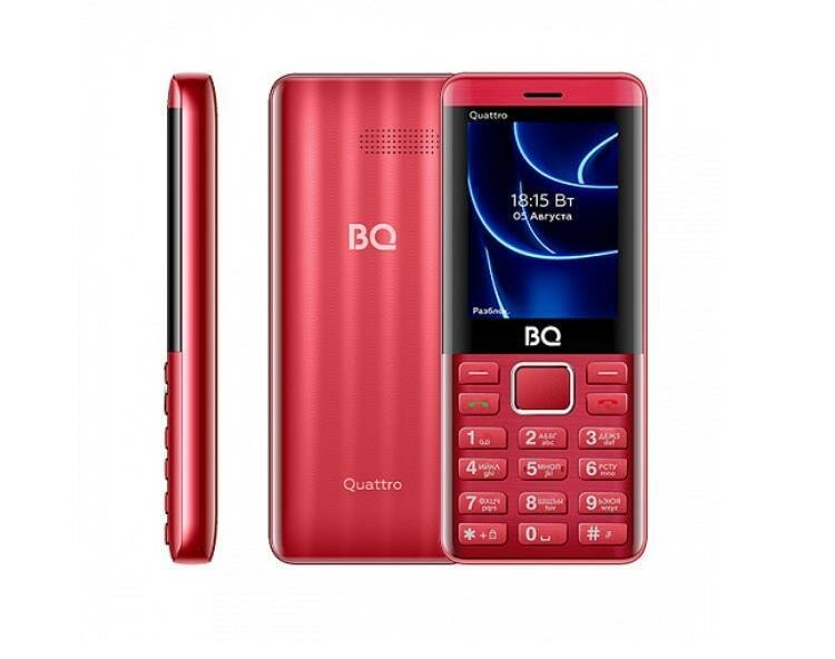 Мобильный телефон BQ 2453 Quattro Красный 4 sim 2.4″ GSM 850/900/1800/1900 МГц 1200 mAh