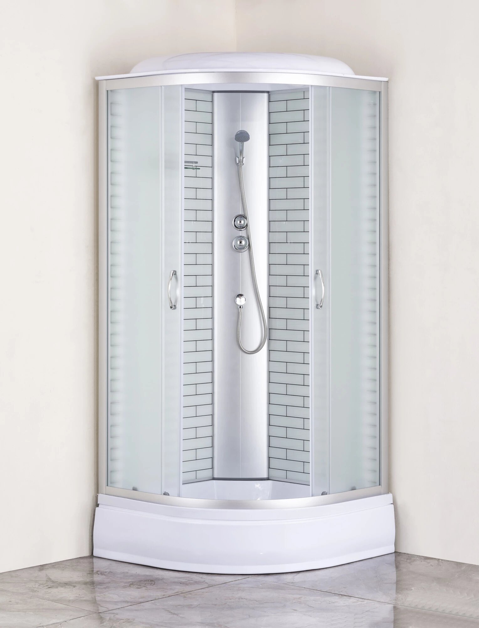 Душевая кабина Loranto SUNWAY 100х100 поддон 25 Белый CS-6610-25FW 100