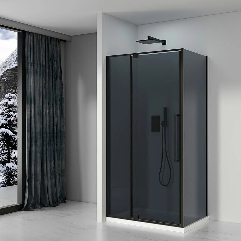 Душевой уголок Black&White Stellar Wind S818 BG 100x80 8181000G профиль Черный