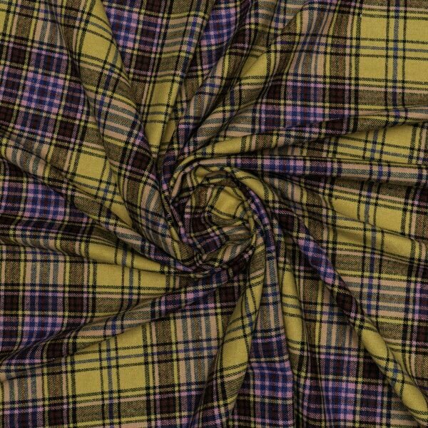 Фланель Ткани-100, 100 % хлопок, жёлто-чёрная, ширина 1.4м, длина 5м