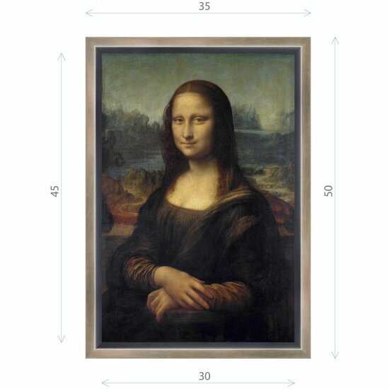 Картина Декор Депо Леонардо да Винчи Мона Лиза Джоконда Матовый холст в раме 50х35 см