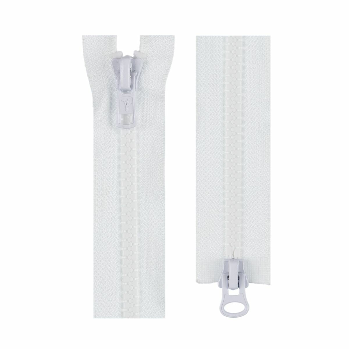 Молния трактор "GAMMA" G3082 80 см Тип 8 10 шт. разъёмная двухзамковая №101 белый