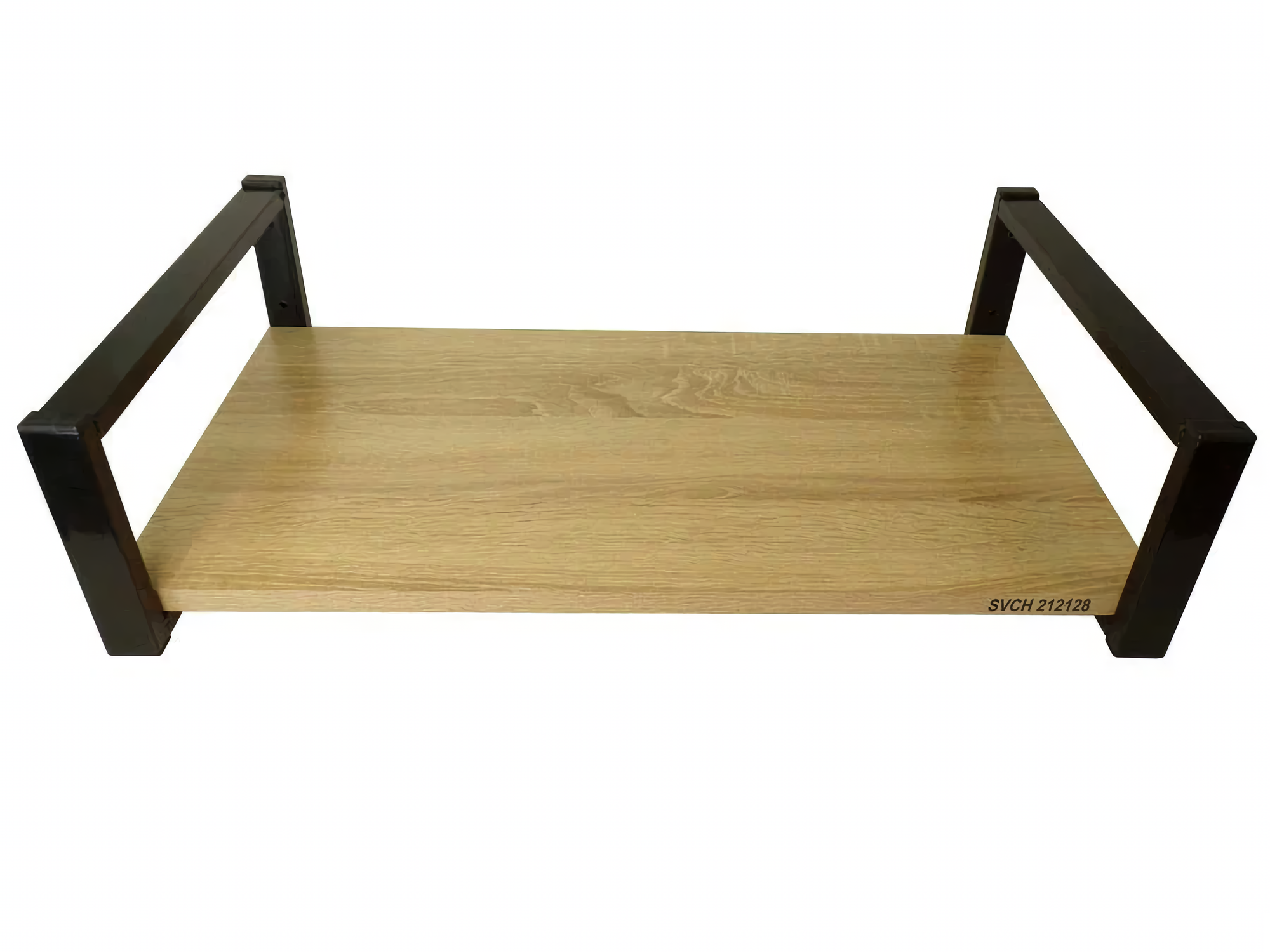 Полка для микроволновки GARROSS "SIBERIA 212128", одна полка 30х60 см, высота 15 см, каркас чёрный, цвет полок сонома