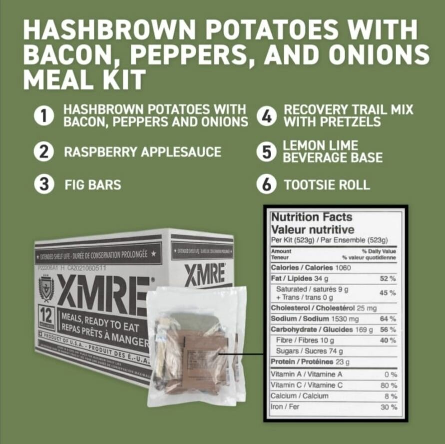 Сухой Паек MRE из США Нового Образца ИРП, Американский, годен до 01.01.2031 г