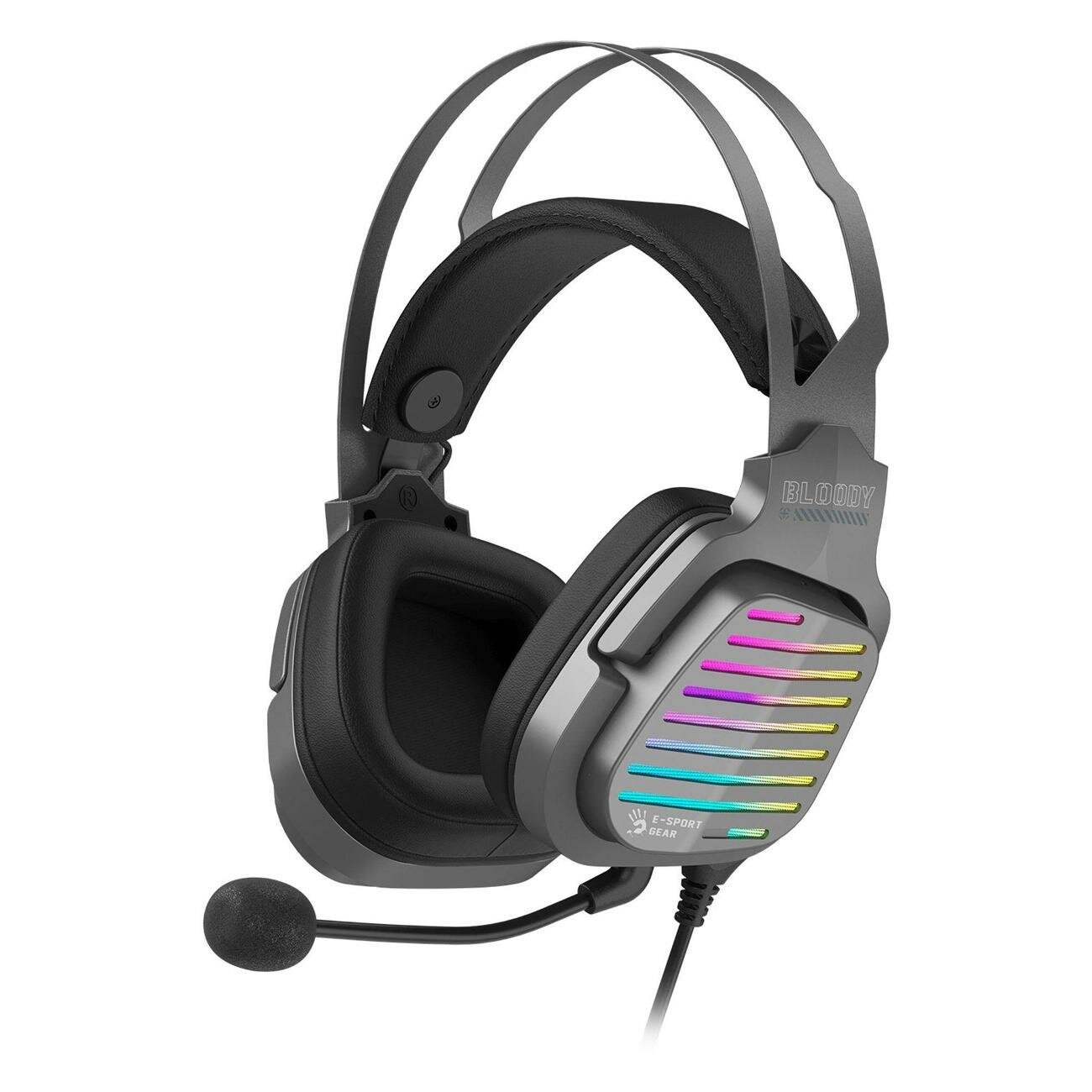 Игровые наушники A4Tech G560 Bloody, RGB-подсветка, съемные амбушюры, 2 м