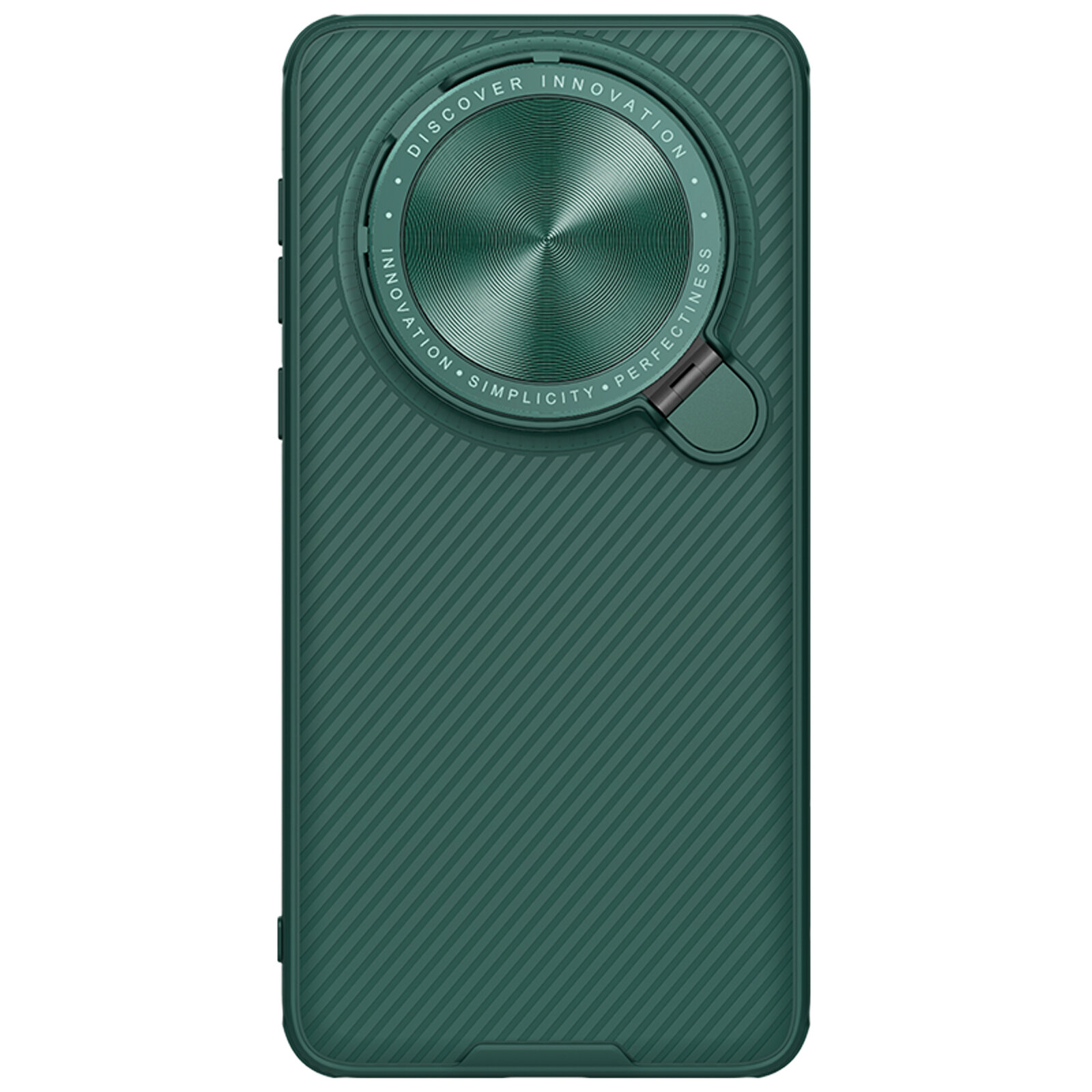 Чехол зеленого цвета (Deep Green) от Nillkin на Huawei Mate 60 Pro и 60 Pro+ с откидной защитной крышкой и поддержкой магнитной беспроводной зарядки, серия CamShield Prop Magnetic Case