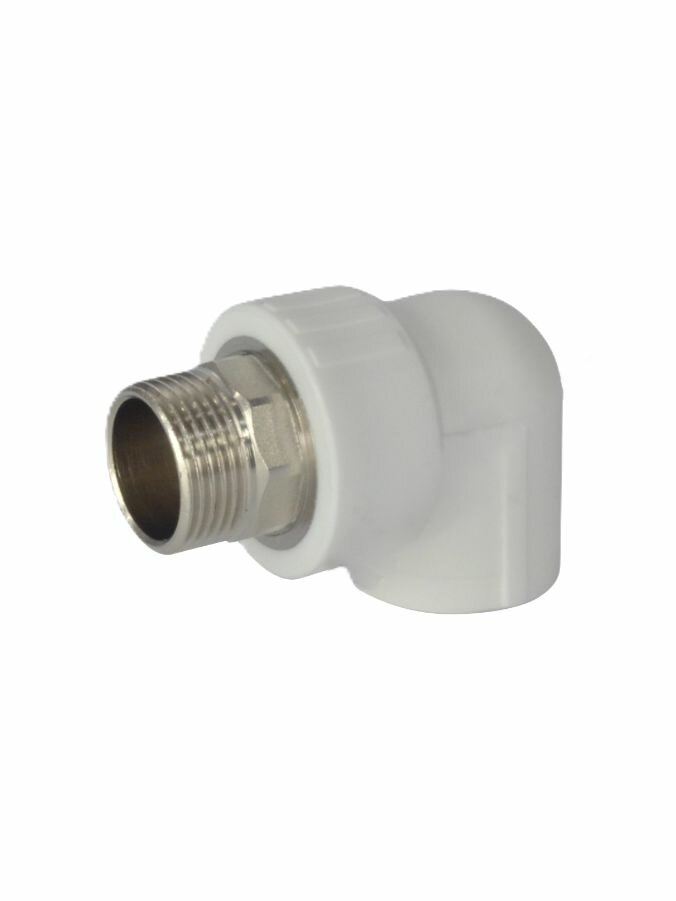 Угольник PP-R комбинированный под ключ белый Дн 32х1" НР RTP (РосТурПласт) 14634