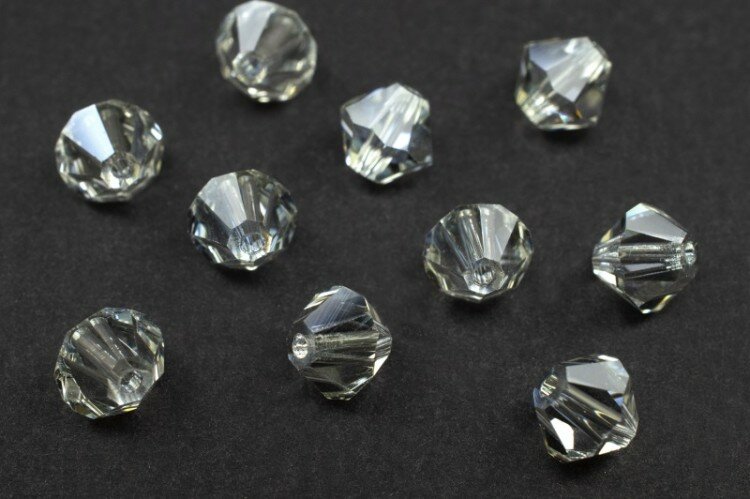 Бусины биконусы хрустальные 6мм, цвет CRYSTAL LAGOON, 747-019, 10шт