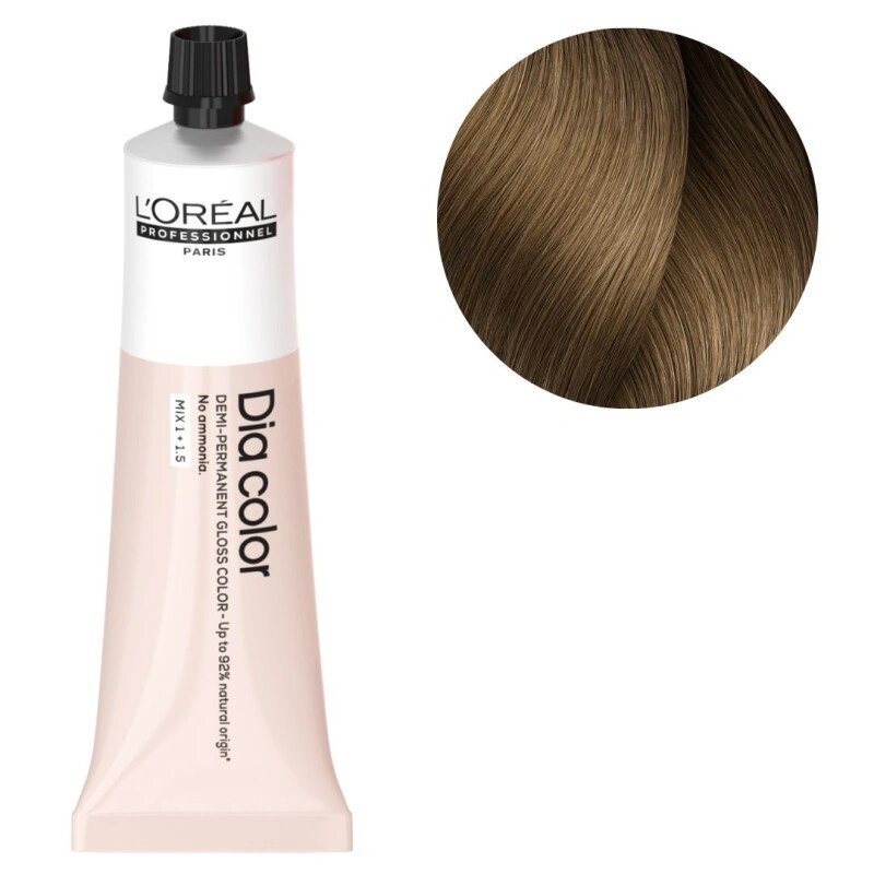 Краска для волос L'Oreal Professionnel Coloring Hair DIA Color demi-permanent gloss color, Полуперманентная глянцевая краска для волос, 8