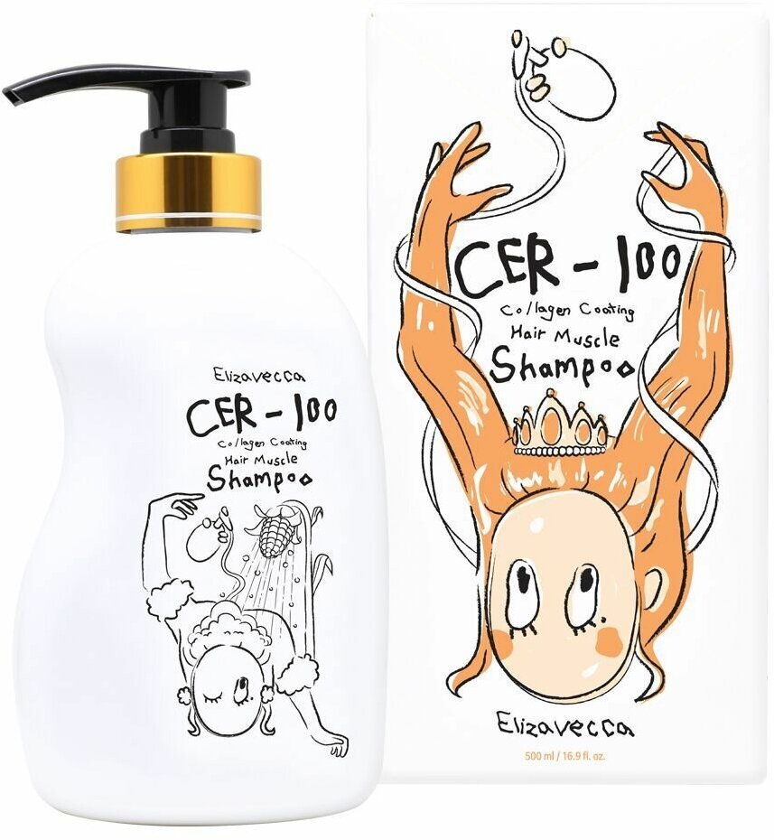 ELIZAVECCA Шампунь для волос с коллагеном восстанавливающий 500мл