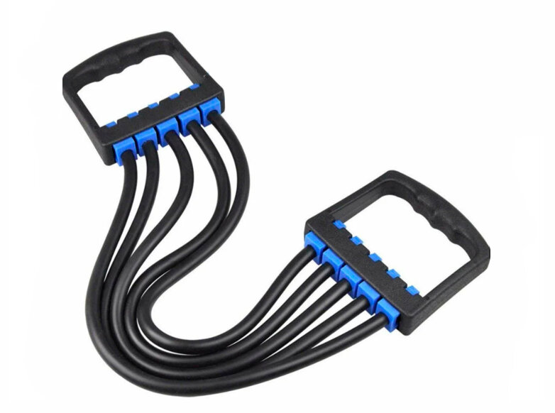 Эспандер плечевой 5 латексных жгутов Spring Exerciser, нагрузка до 15 кг