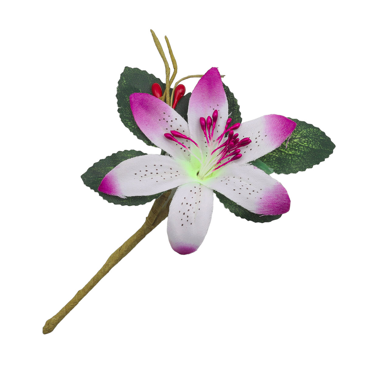 MH1-120 Декоративный букетик 'Лилия' D7*3*H12см, 1шт, Astra&Craft (F216 фиолетовый)