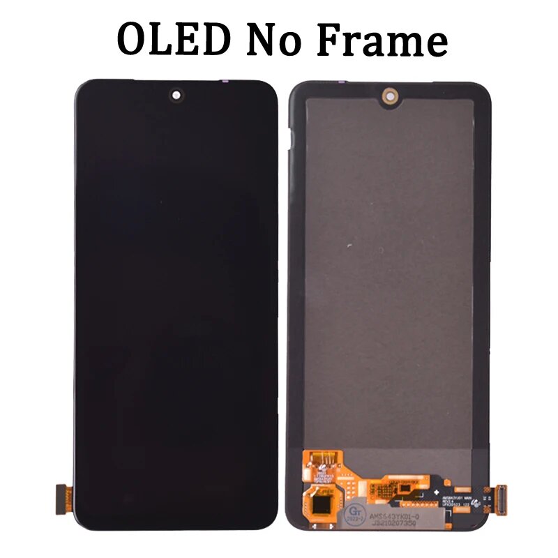 ЖК-дисплей 6,43 'AMOLED для Xiaomi Poco M5s с сенсорным экраном, дигитайзер, Black no Frame