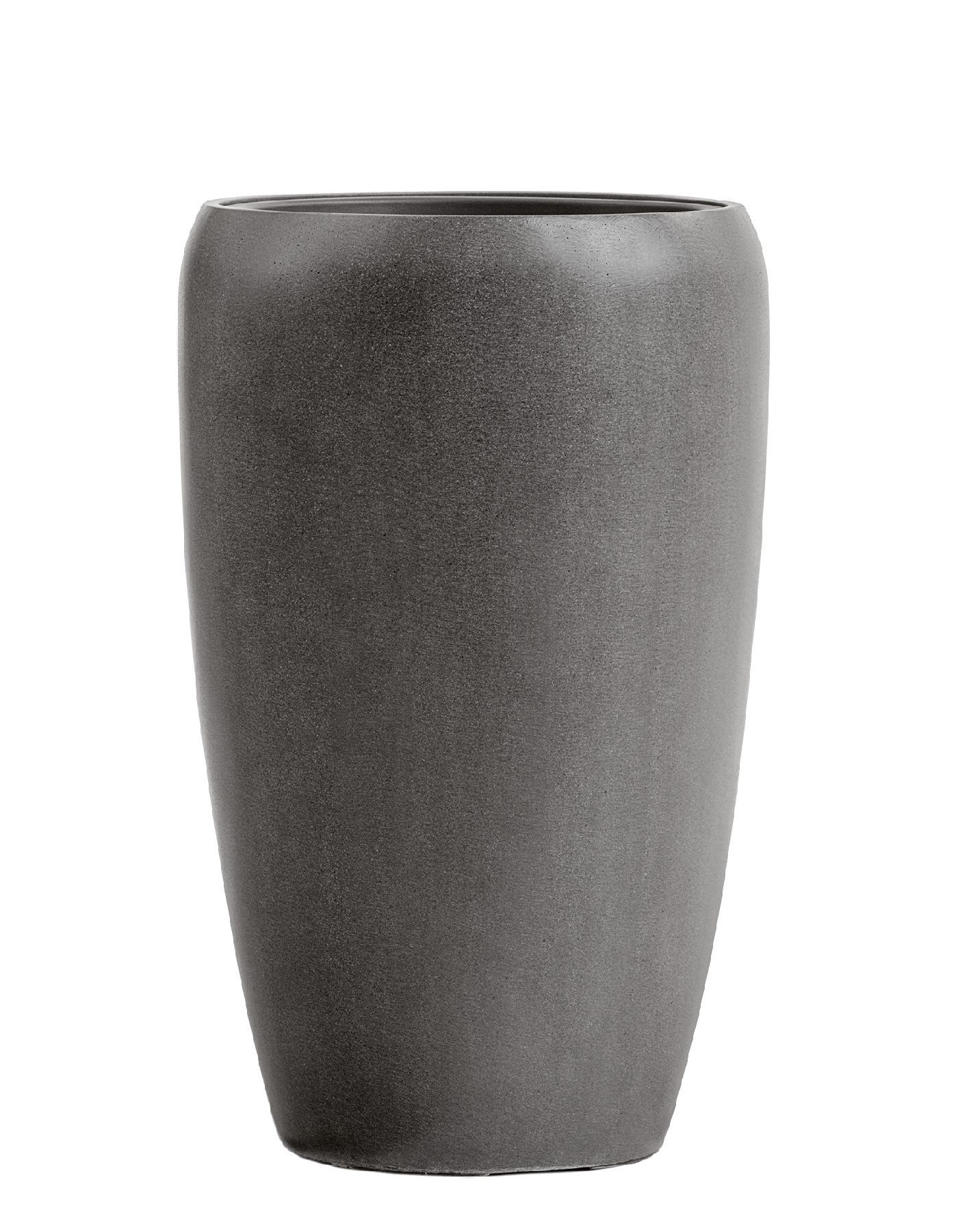 Кашпо TREEZ Effectory Beton Высокий округлый конус Тёмно-серый бетон в-51 см, д-32 см