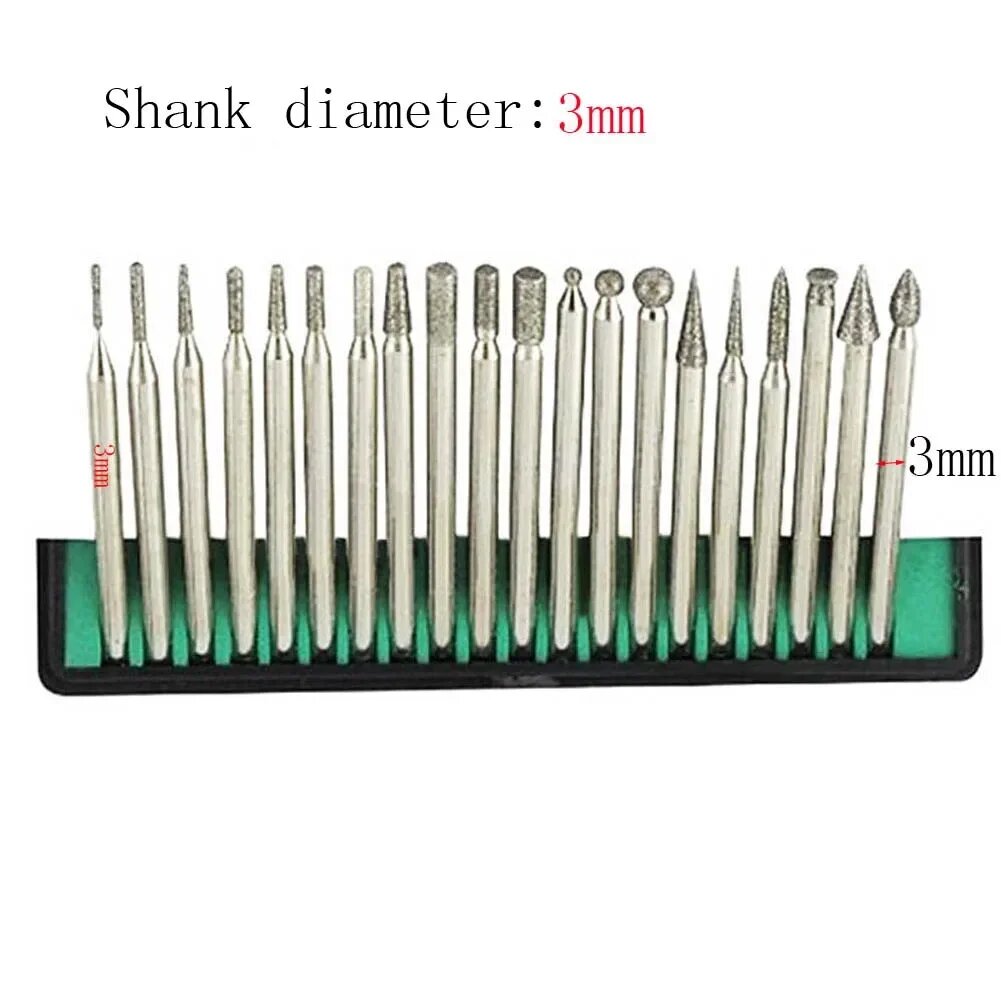 Набор алмазных фрез WREOW 20 шт, 3 мм 3mm