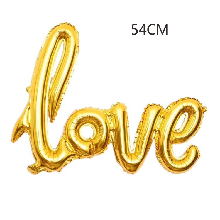 Золотой фольгированный шар "Love" 54см