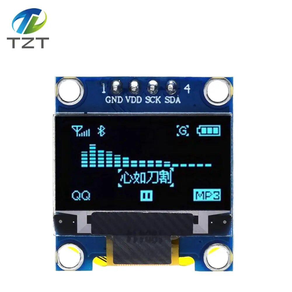 TZT 0,96-дюймовый OLED-дисплей 128x64 для Arduino 0.96 4PIN Blue