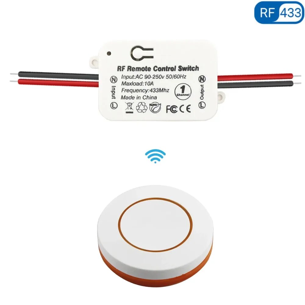 RF 433 Беспроводной выключатель света, Цвет: 1, Light Switch 1 R-Y
