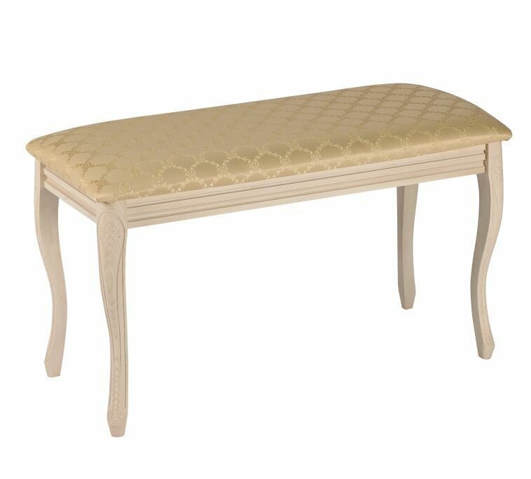 Банкетка "Кабриоль" 350х780 дуб цвет бежевый/коричн патина/жаккард вензель бежевый