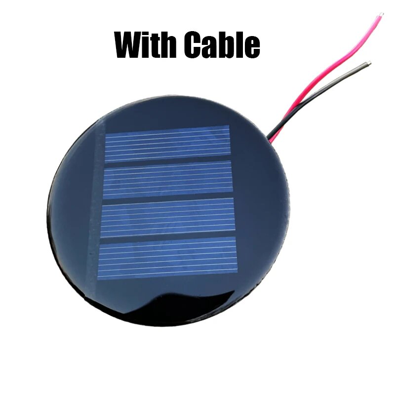 2 шт, круглые солнечные панели 2В With cable